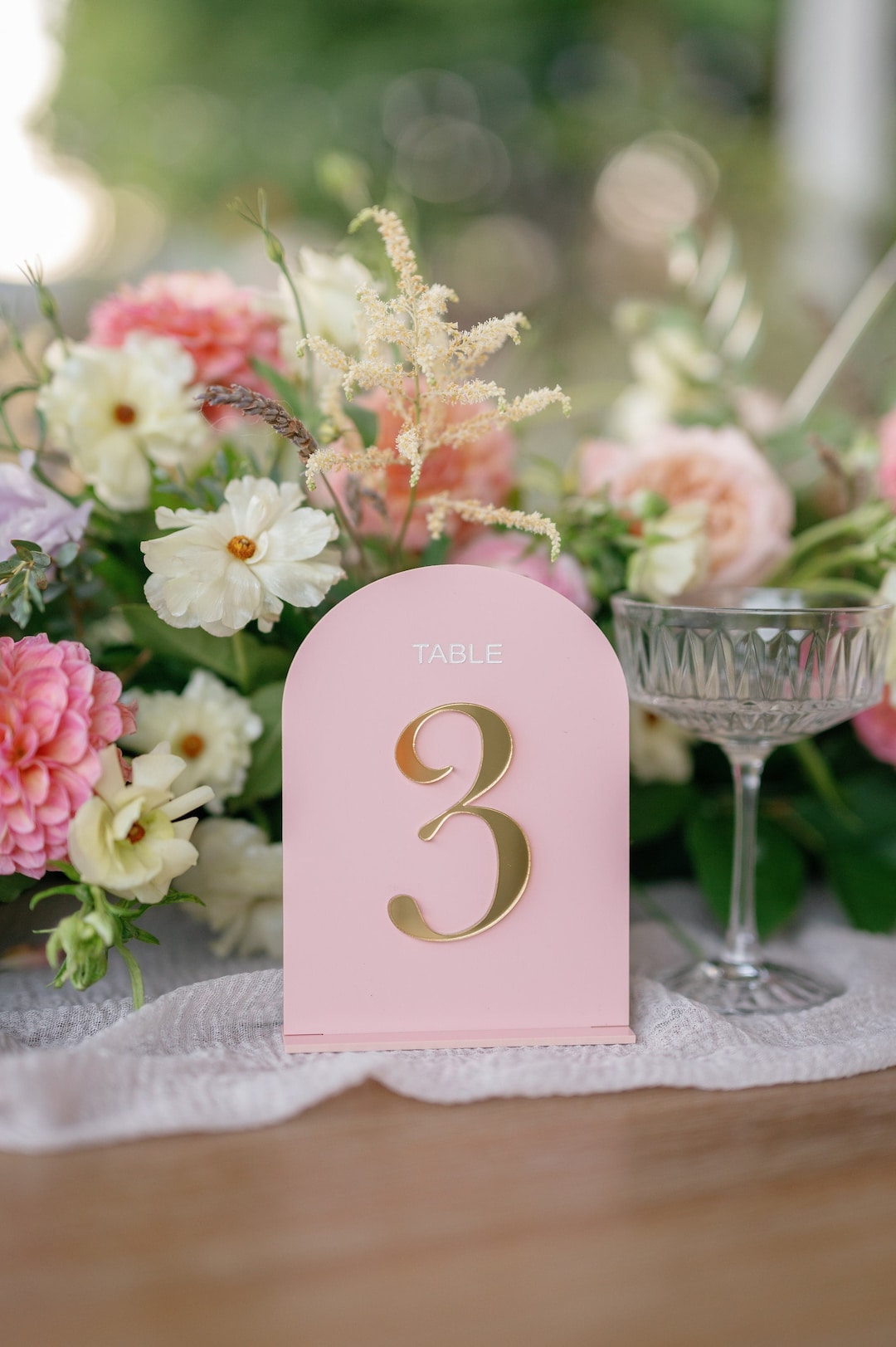 Acrylic Arch Wedding Table Numbers, Wedding Table Decor, Wedding Sign ...