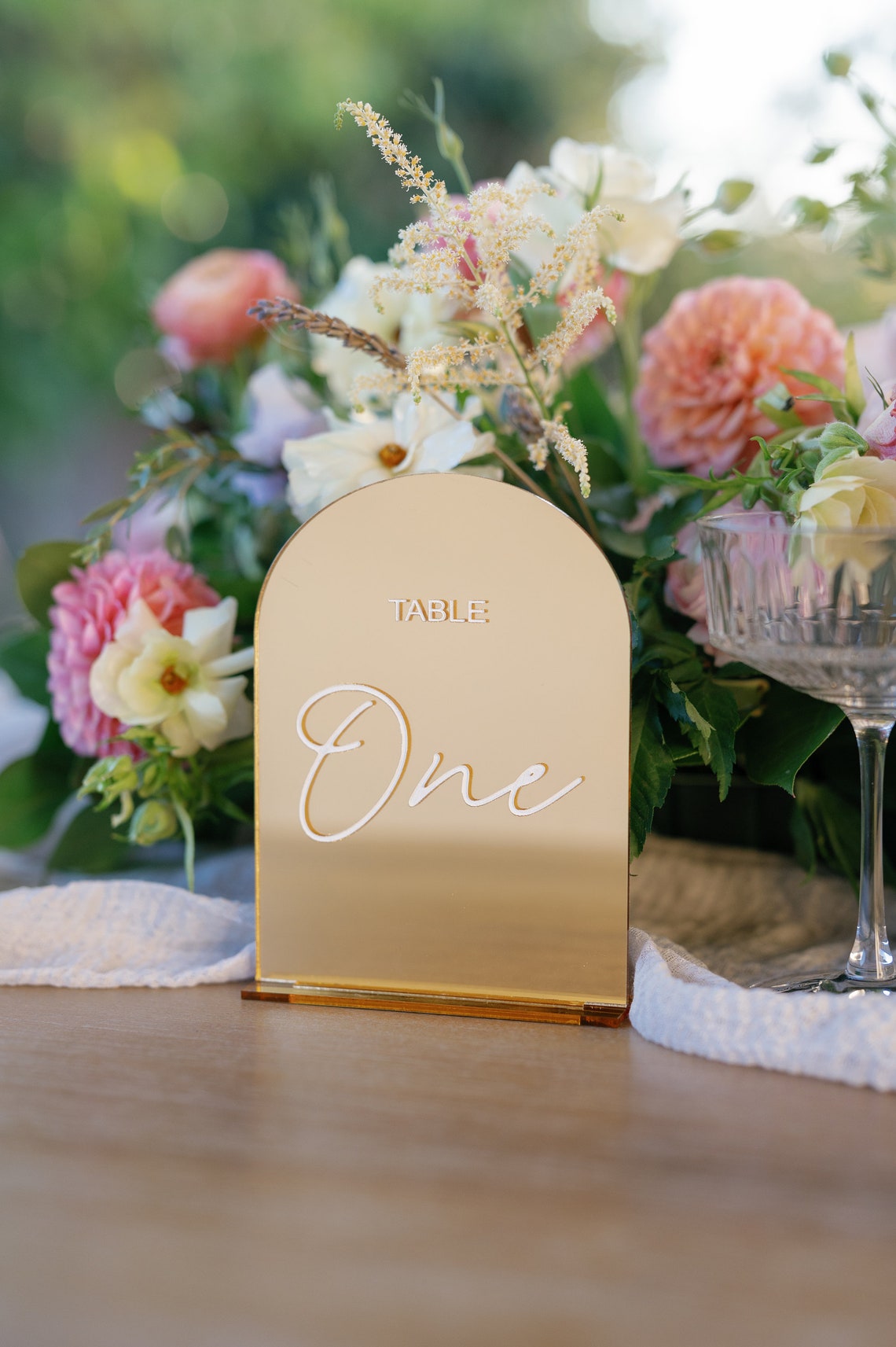 Gold Acrylic Arch Wedding Table Numbers Wedding Table Decor - Etsy