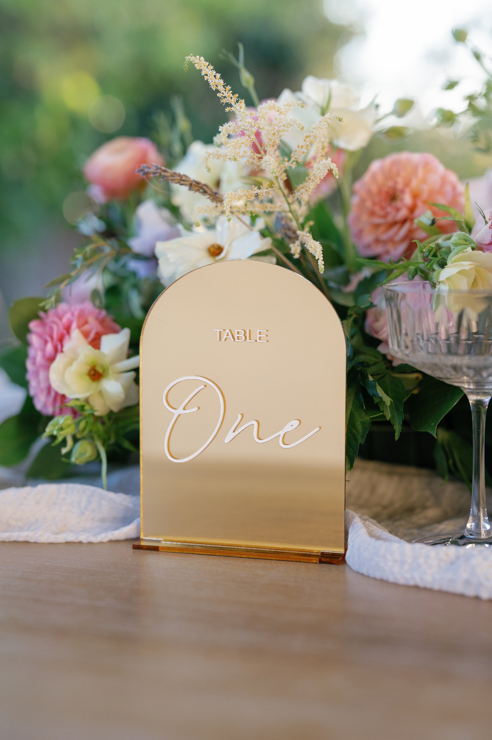 Gold Acrylic Arch Wedding Table Numbers Wedding Table Decor - Etsy