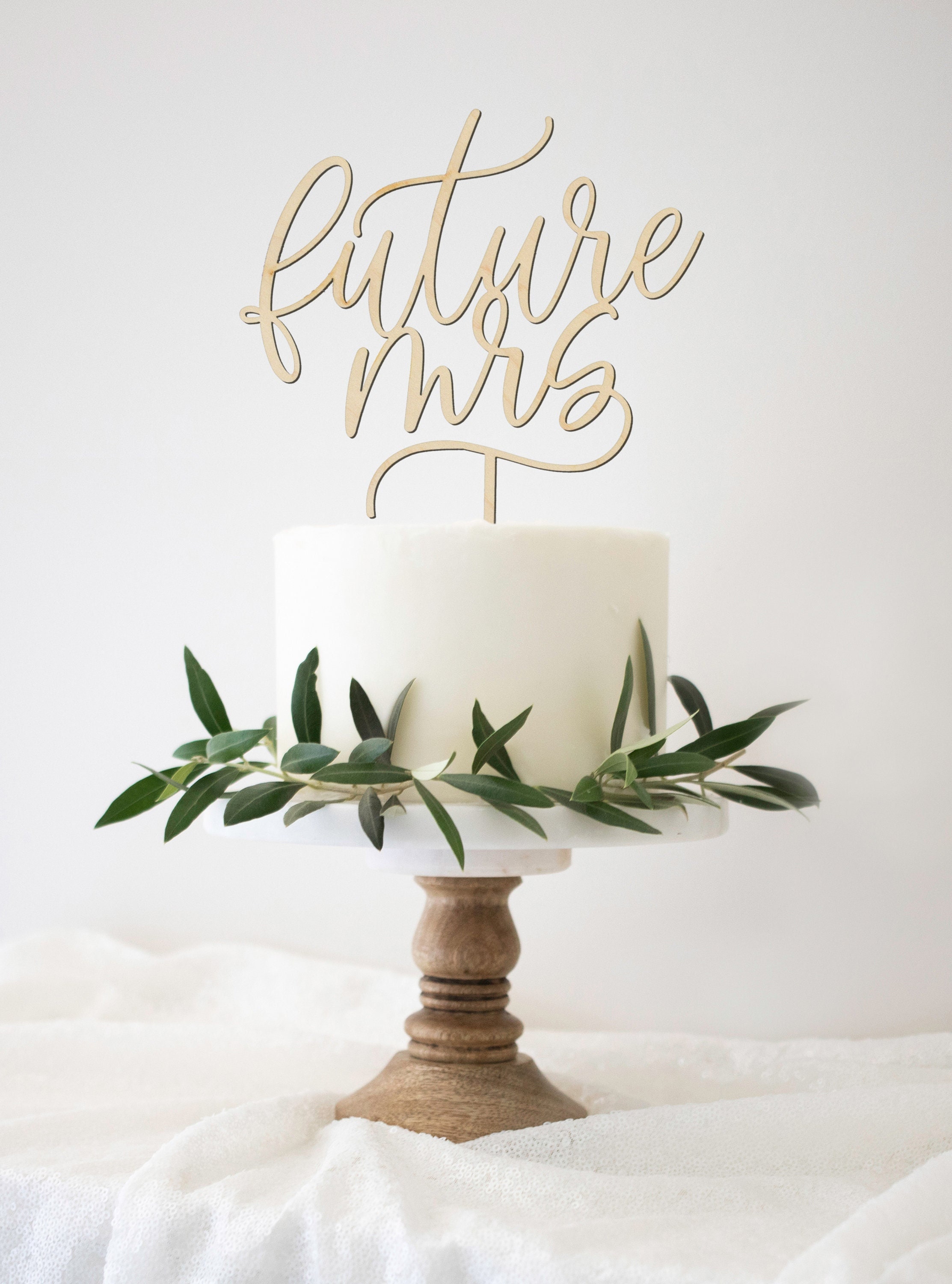 Future Mrs Wood Cake Topper Bridal Shower Cake Topper Wood - Etsy