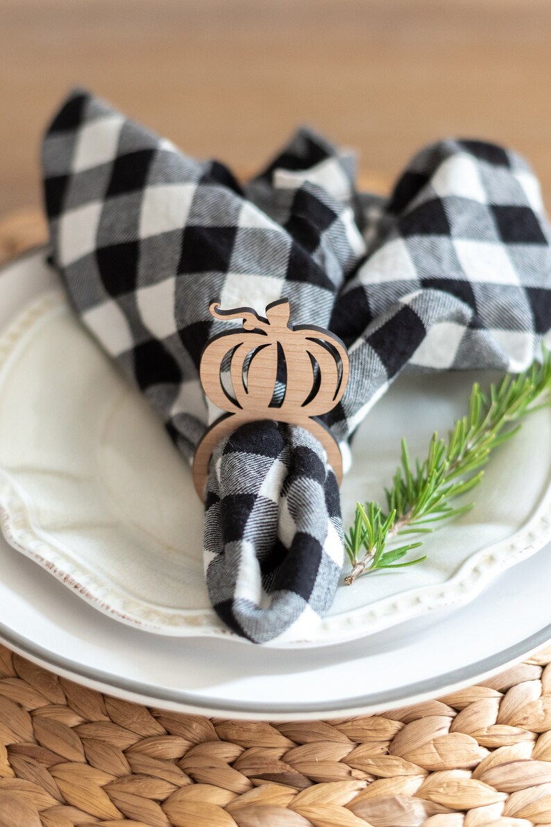 Fall Napkin Ring Thanksgiving Decor Fall Table Decor Fall | Etsy