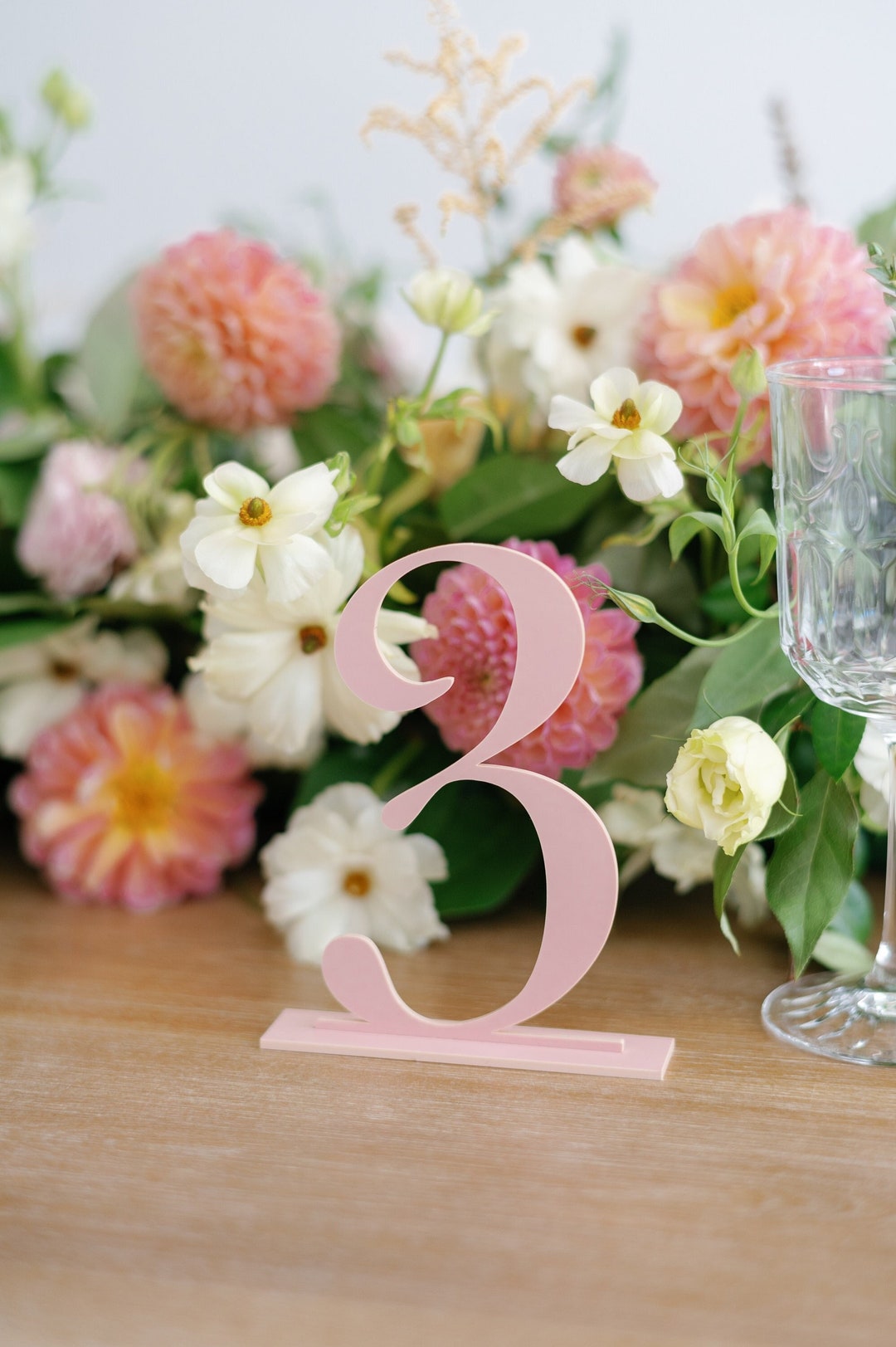 Pink Acrylic Wedding Table Numbers Wedding Table Decor Wedding Sign pink-acrylic-wedding-table-numbers-wedding-table-decor-wedding-sign