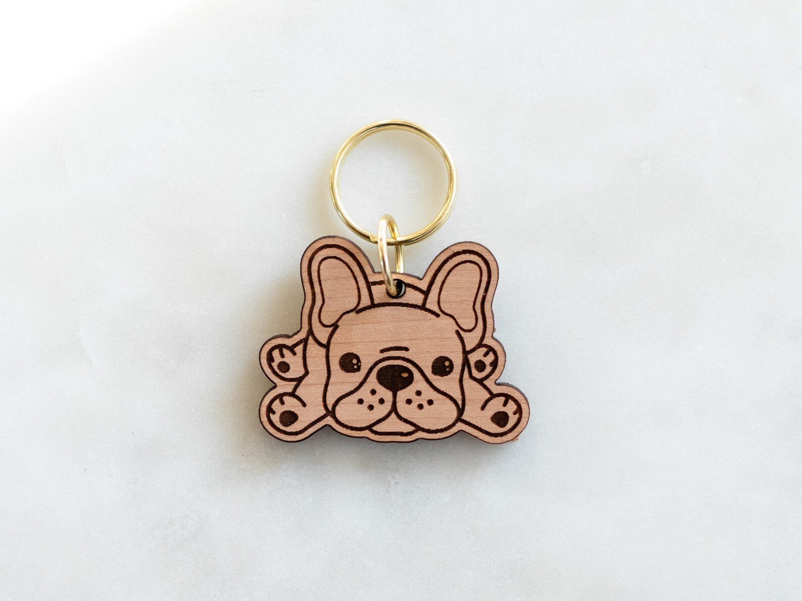 Custom French Bulldog Keychain Personalized Boston Terrier - Etsy