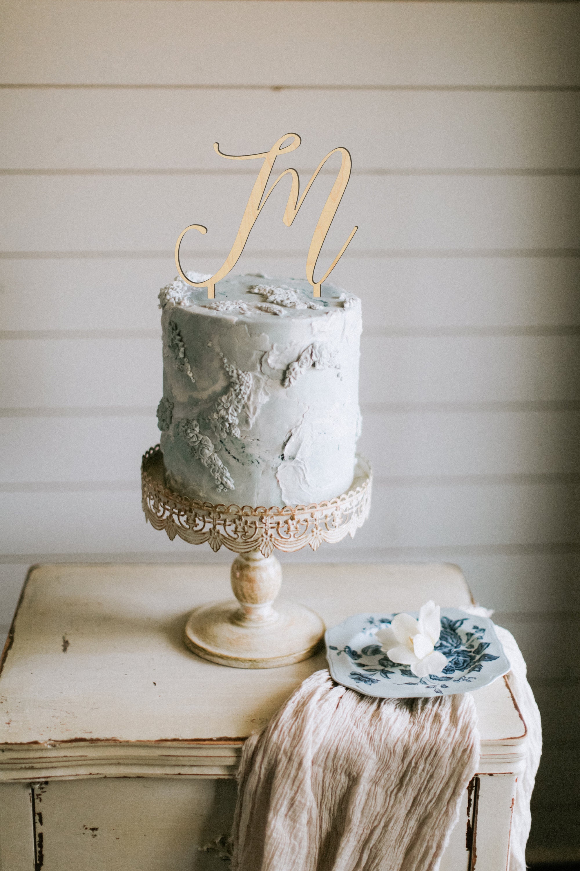 Monogram Wood Cake Topper Personalized Wood Cake Topper - Etsy