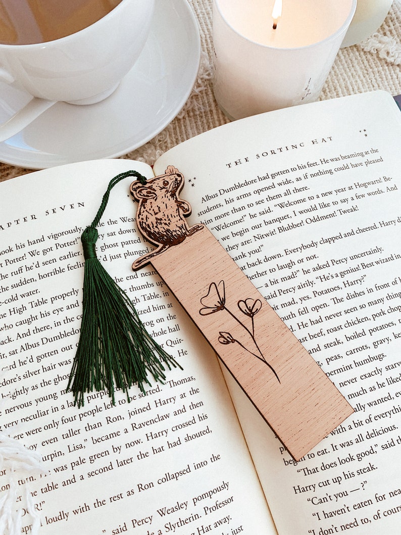 Mouse Wood Bookmark Gifts for Mouse Lover Gifts Teacher | Etsy