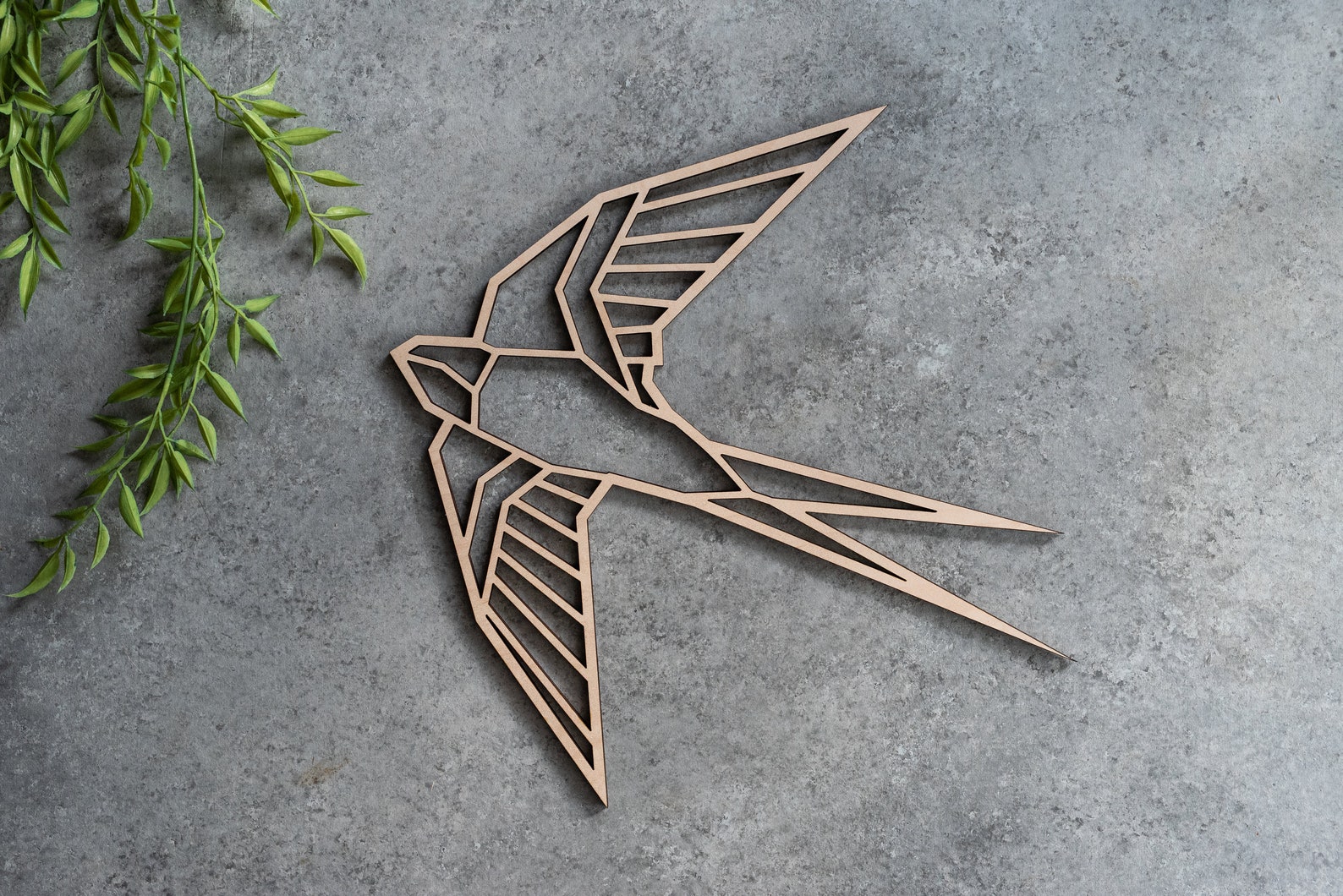Bird Decor Laser Cut Wood Geometric Bird Art Laser Cut Art - Etsy