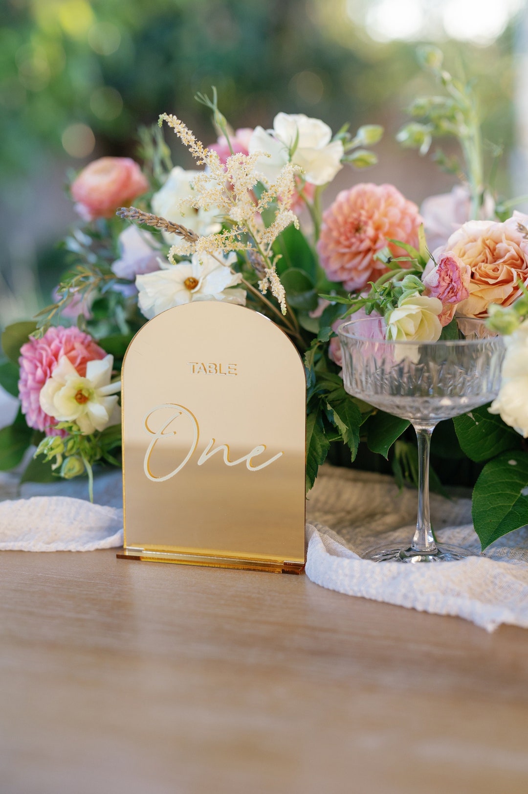 Gold Acrylic Arch Wedding Table Numbers, Wedding Table Decor, Wedding ...