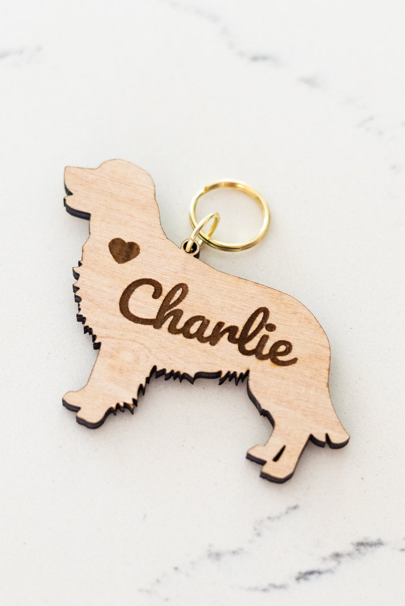Custom Golden Retriever Dog Keychain Personalized Pet - Etsy