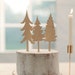 Set of Wood Tree Cake Toppers, Woodland Cake Topper, Forest Camping ...