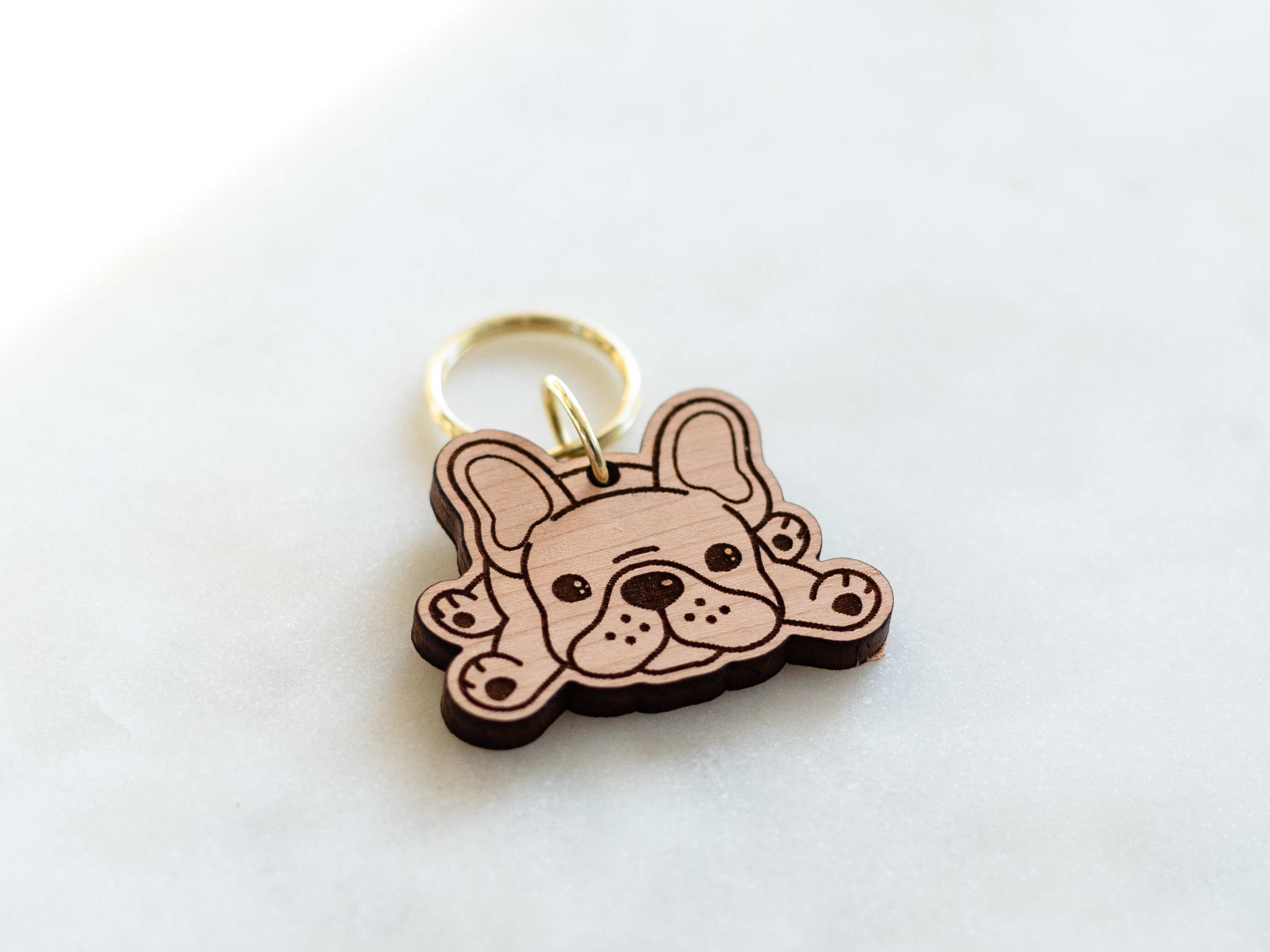 Custom French Bulldog Keychain Personalized Boston Terrier - Etsy