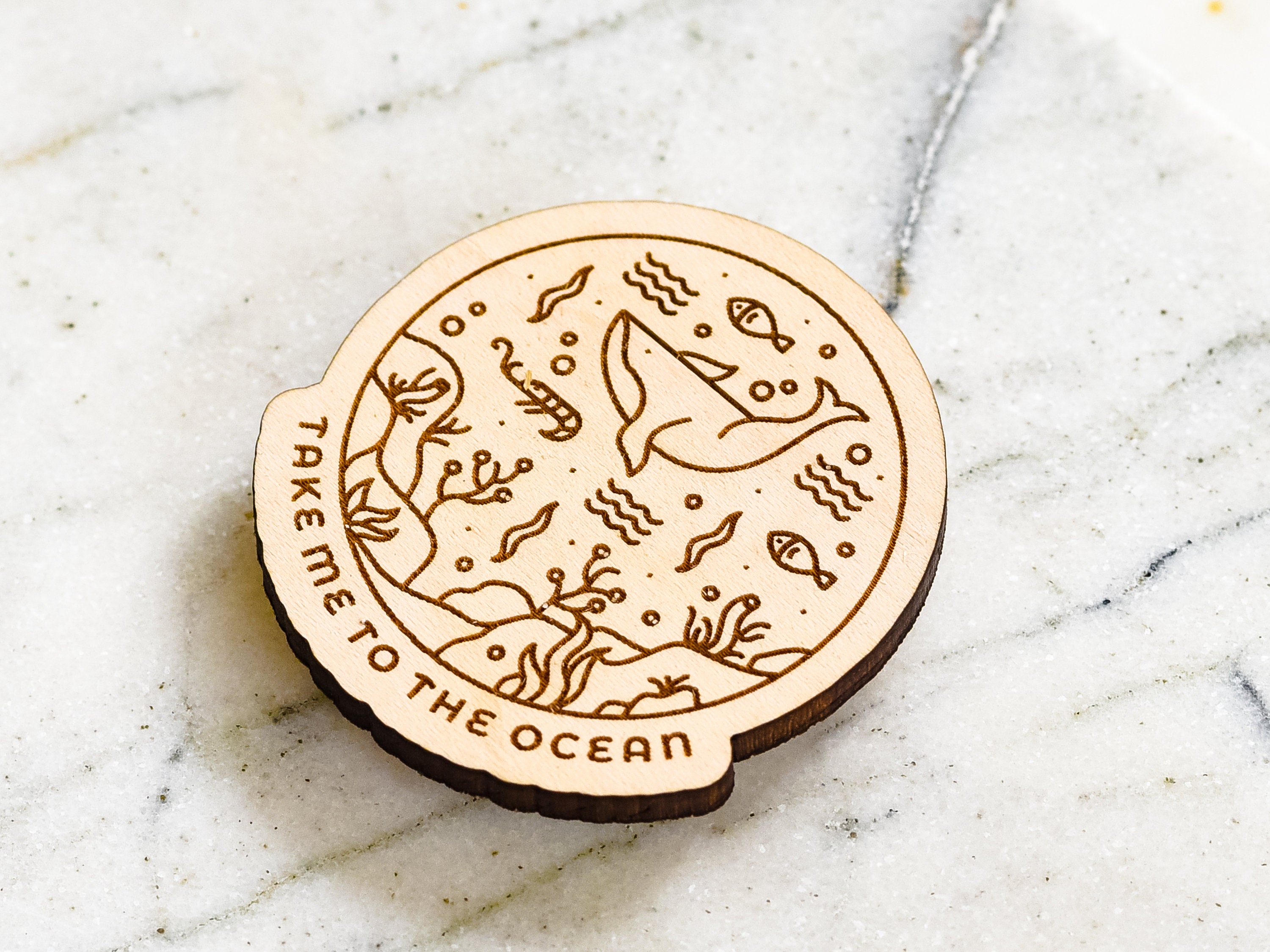 Ocean Wood Magnet Sea Animal Fridge Magnet Take Me to the - Etsy