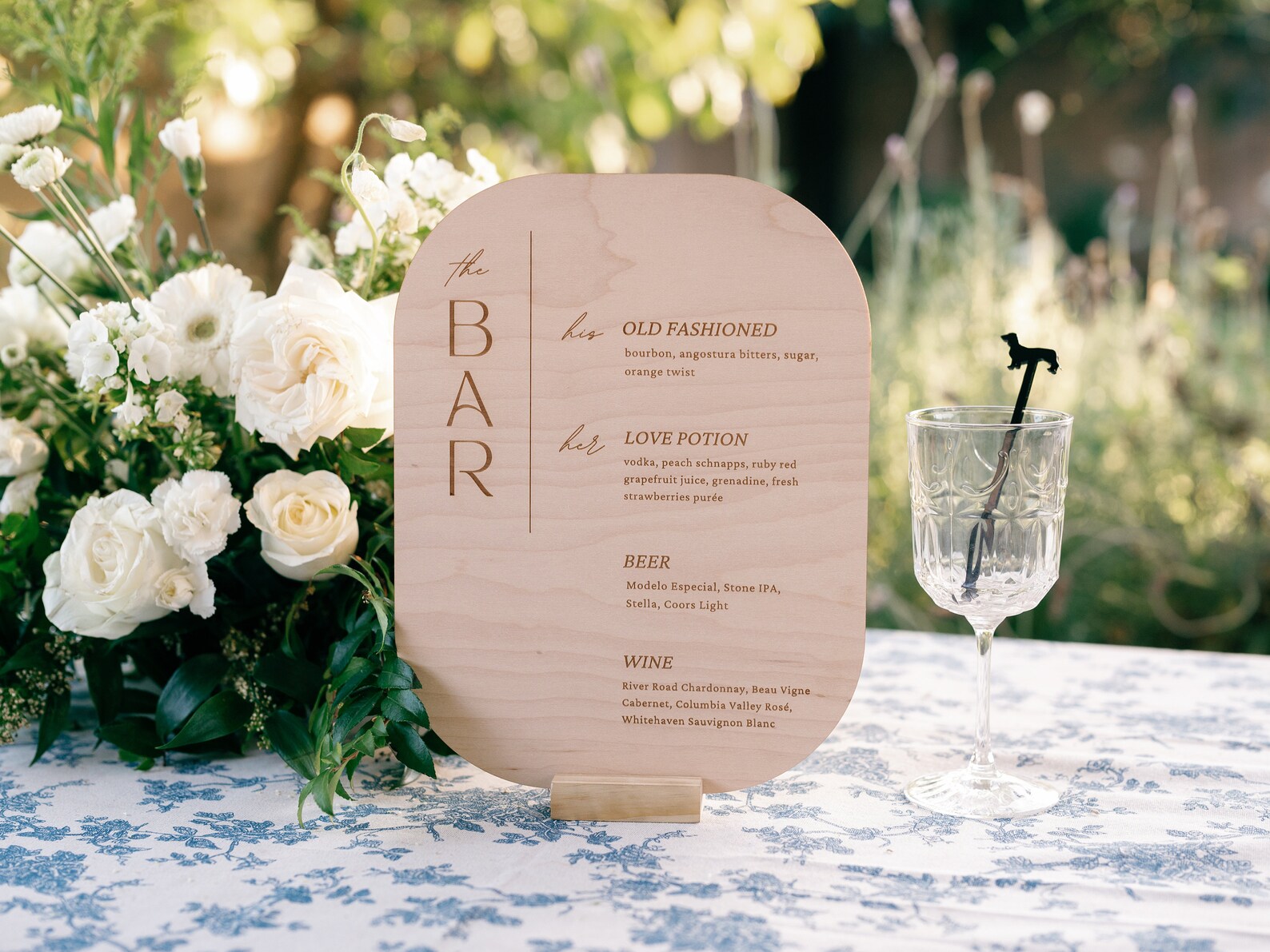 Custom Wedding Bar Sign, Signature Drink Wedding Sign, His and Her ...