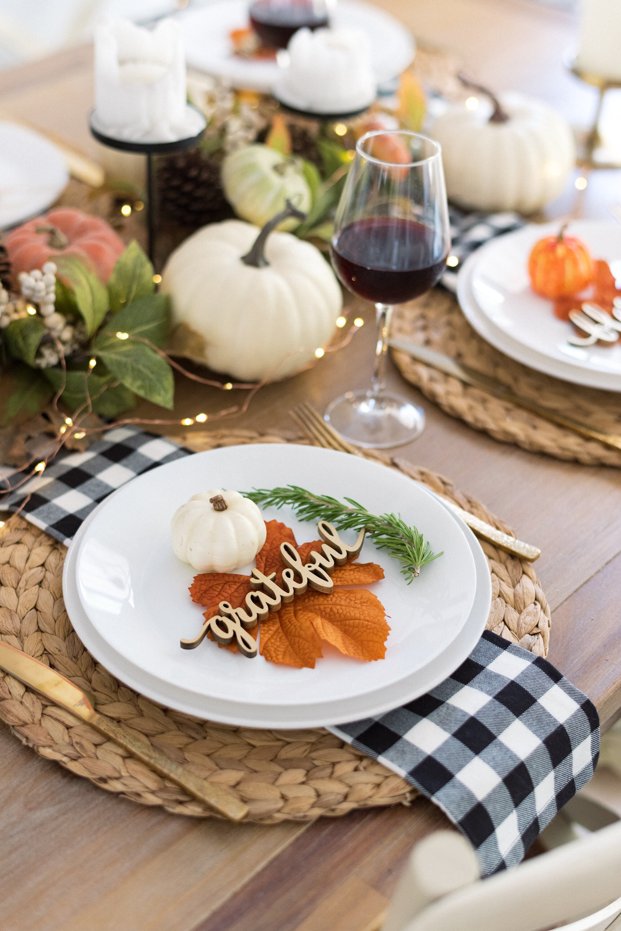 Thanksgiving Place Setting Card Thanksgiving Table Decor Etsy