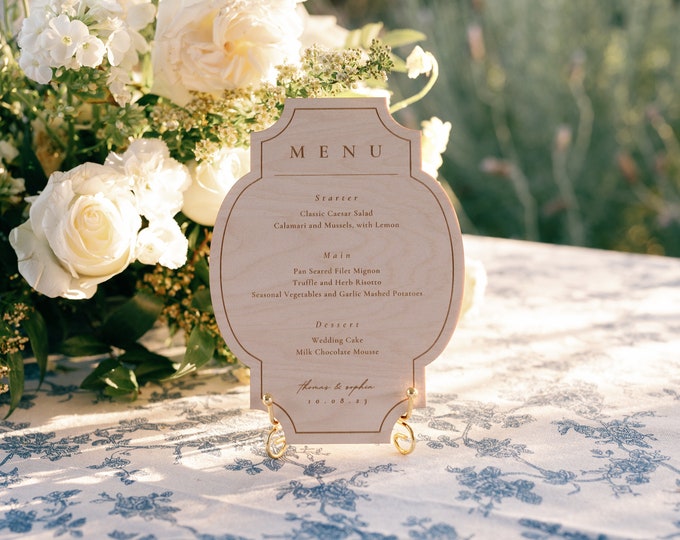 Wood Wedding Table Menus Sign, Wedding Table Decor, Wedding Decor ...