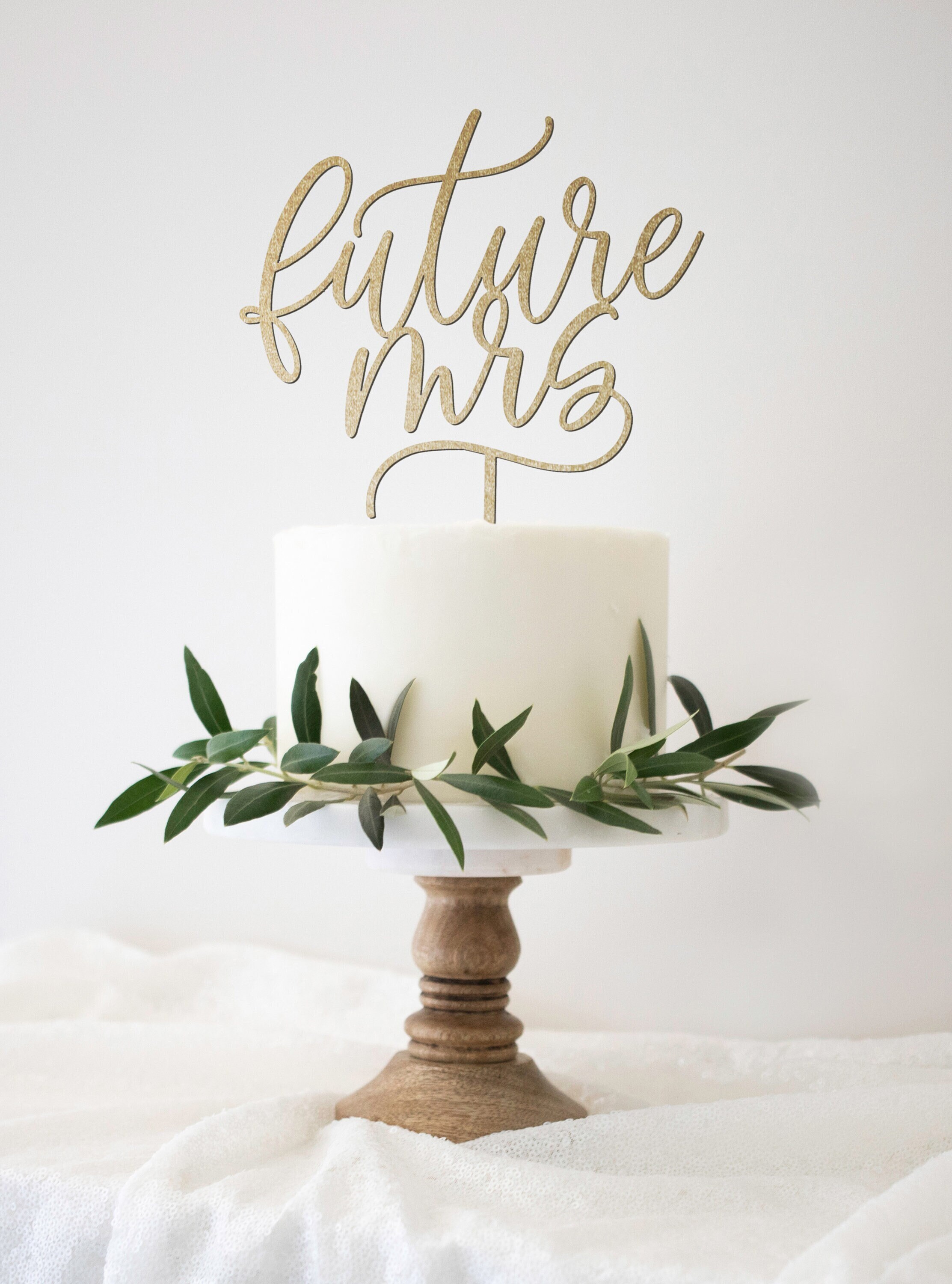 Future Mrs Wood Cake Topper Bridal Shower Cake Topper Wood - Etsy