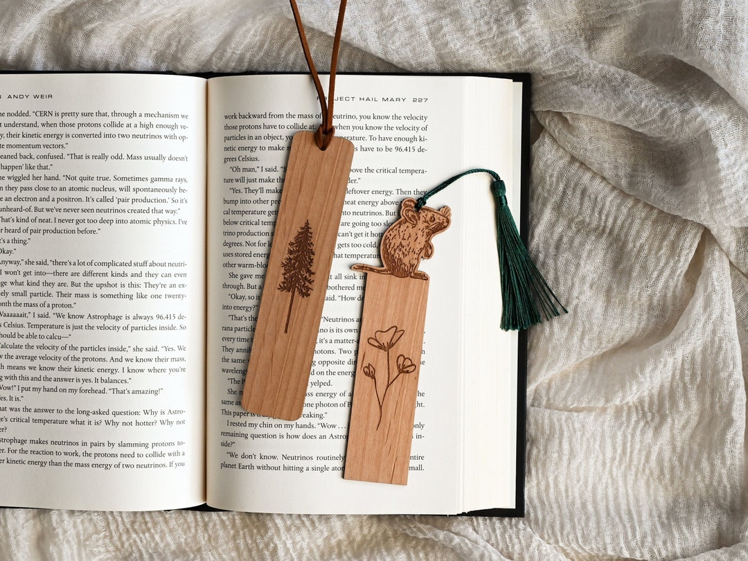 Mouse Wood Bookmark, Gifts for Mouse Lover, Gifts Teacher, Gifts for ...