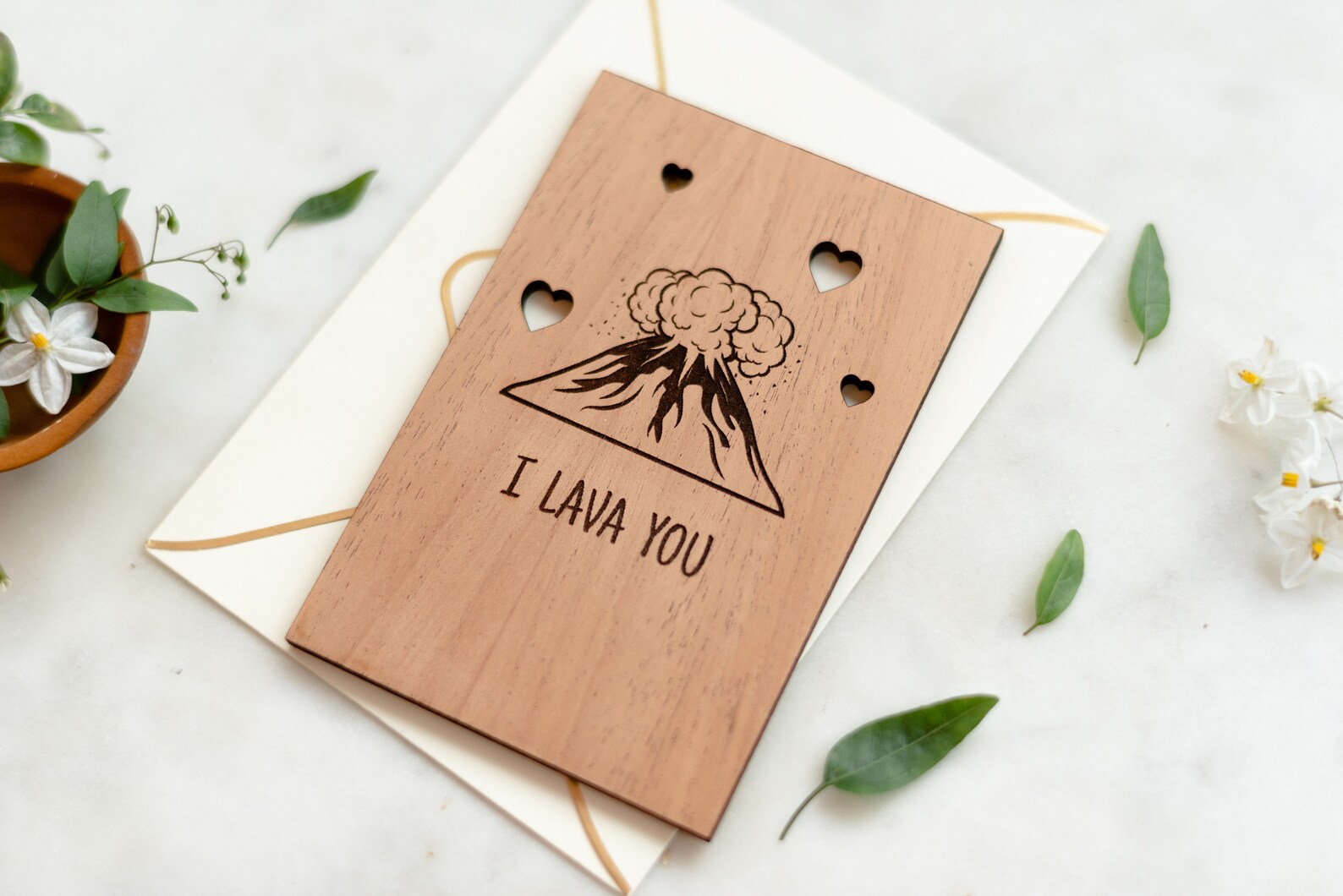 I Lava You Wood Card Volcano Valentine's Day Card Wood - Etsy