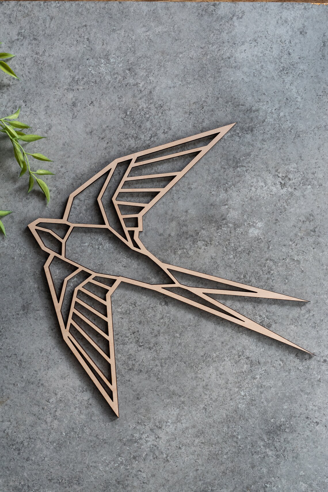 Bird Decor Laser Cut Wood Geometric Bird Art Laser Cut Art - Etsy