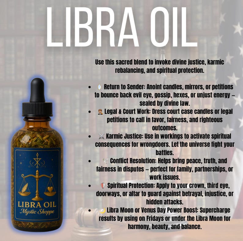 Libra Justice Conjure Oil - Etsy