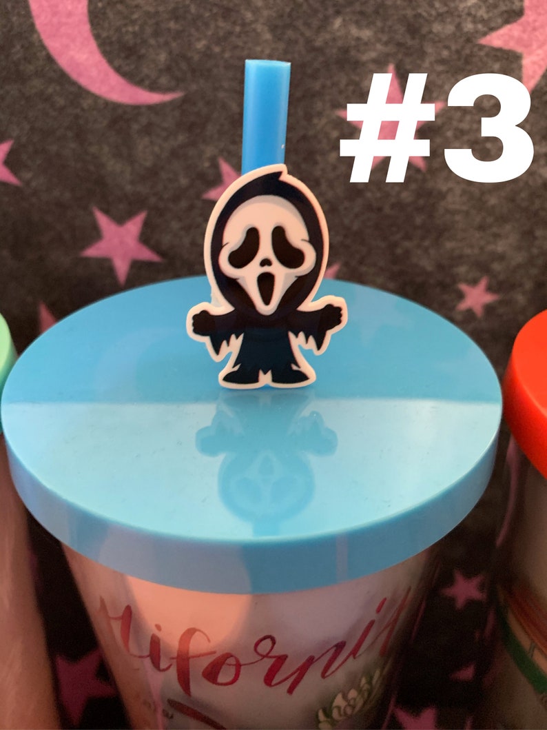 Spooky Straw Toppers (flat) - Etsy