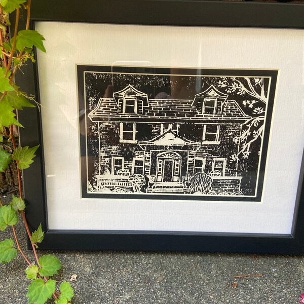 Linocut Portrait - Etsy