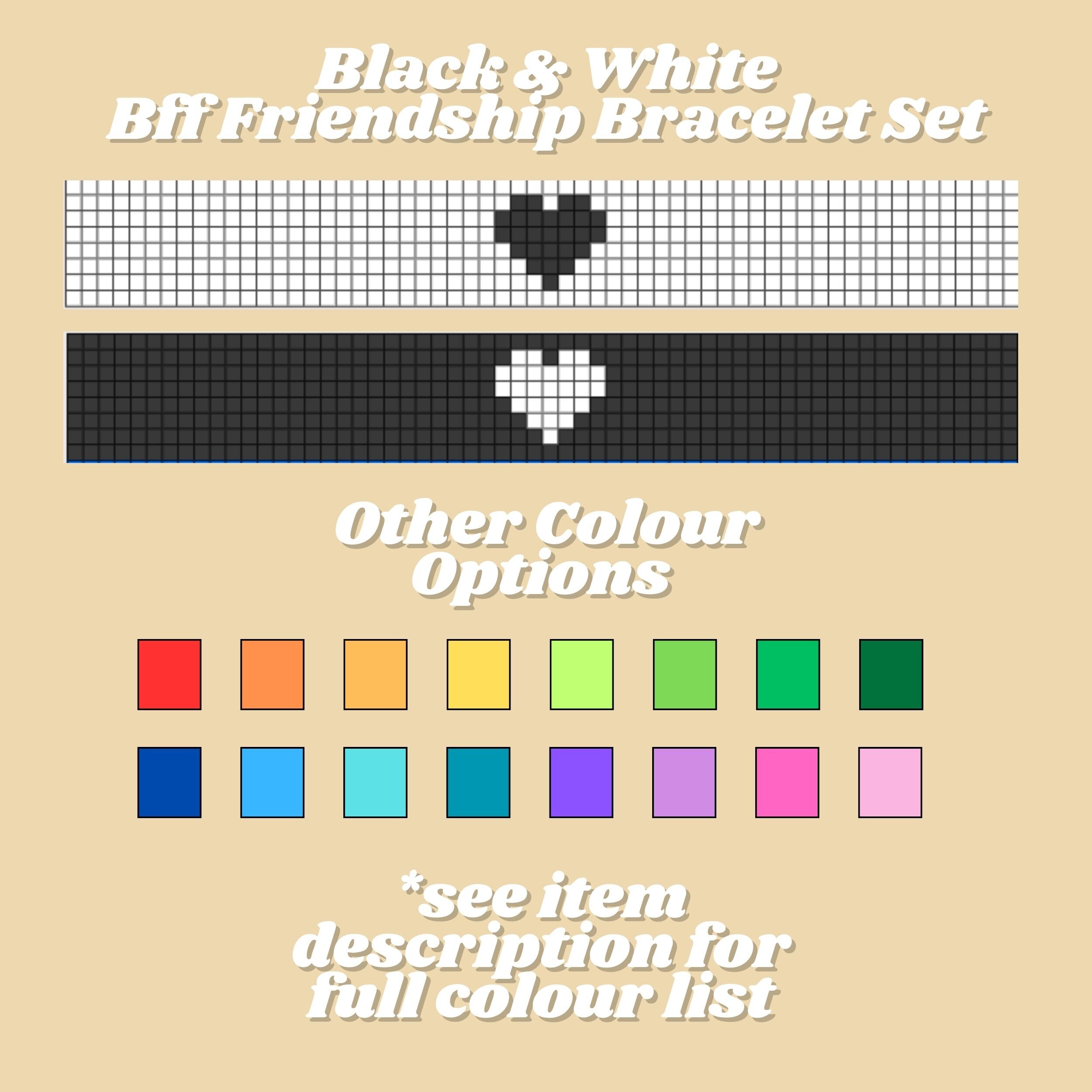 Matching BFF Heart Friendship Bracelet SET - Etsy