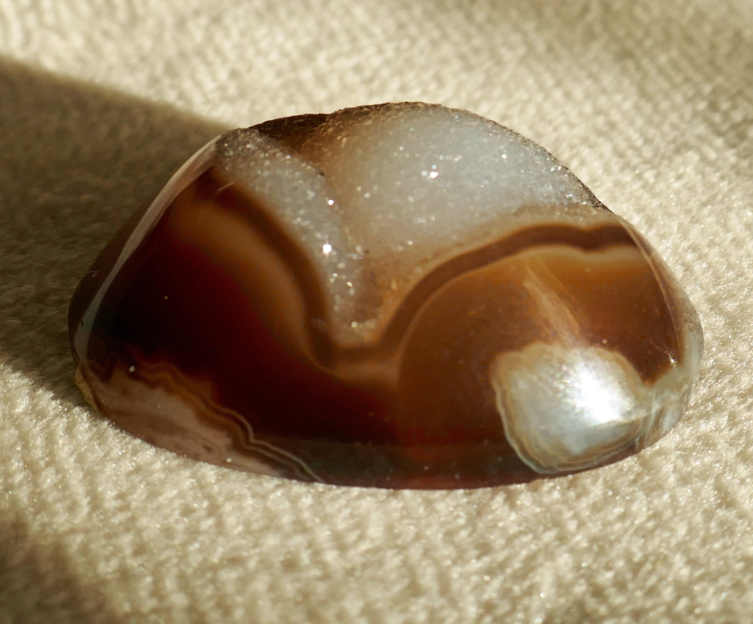 Ágata brasileña con natural cabochón druzy - Etsy España