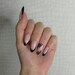 Spider Web Press on Nails, Halloween Black French Tip, Custom Handmade ...