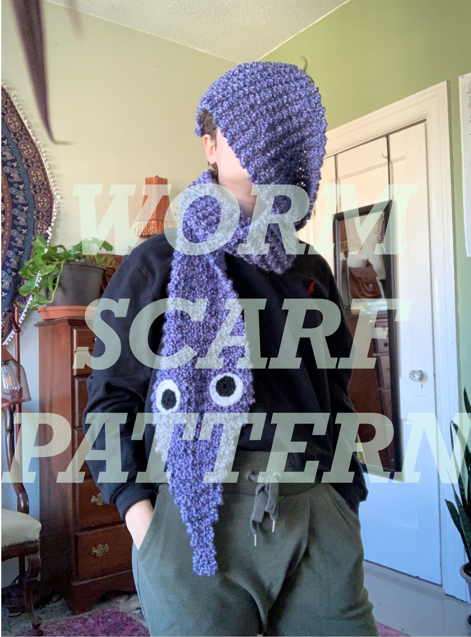 Worm Scarf - Knitting Pattern (PDF Document) - Etsy