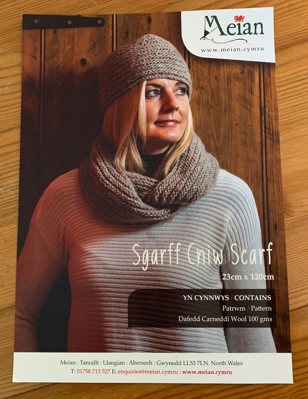 Knitting Pattern With Artisan Welsh Wool for 'cniw Scarf' - Etsy