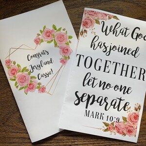 Customizable Christian Wedding Card With Mark 10:9 Verse - Etsy