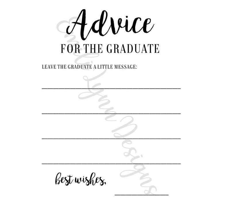Advice for the Graduate Graduation Cards 5x7 - Etsy