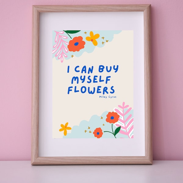 Miley Cyrus I Can Buy Myself Flowers Svg - Etsy