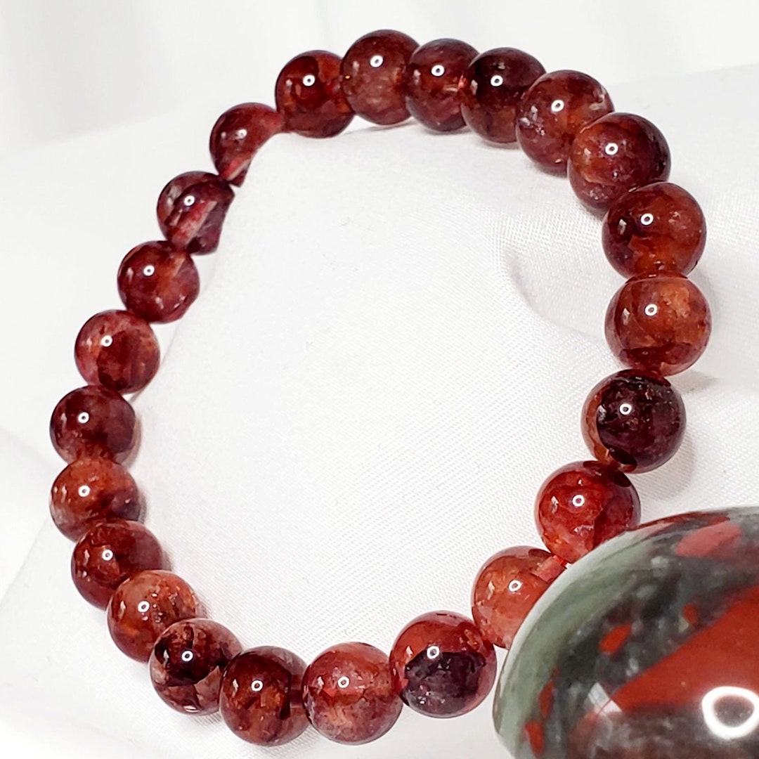 Crystal Bracelet Fire Quartz High Quality Natural Bead Jewelry - Etsy