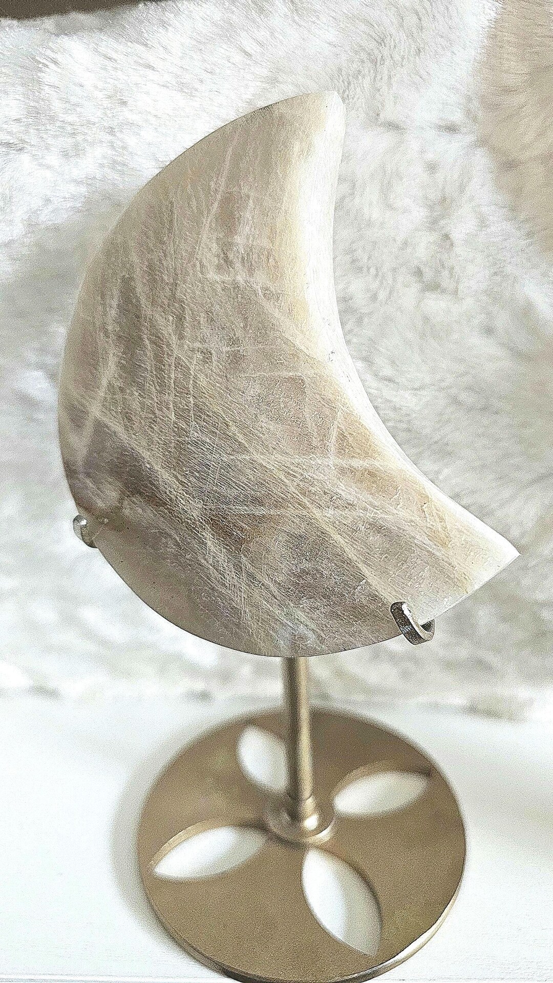 Flashy Moonstone Moon Crystal Carving | Home Decor | All Natural ...