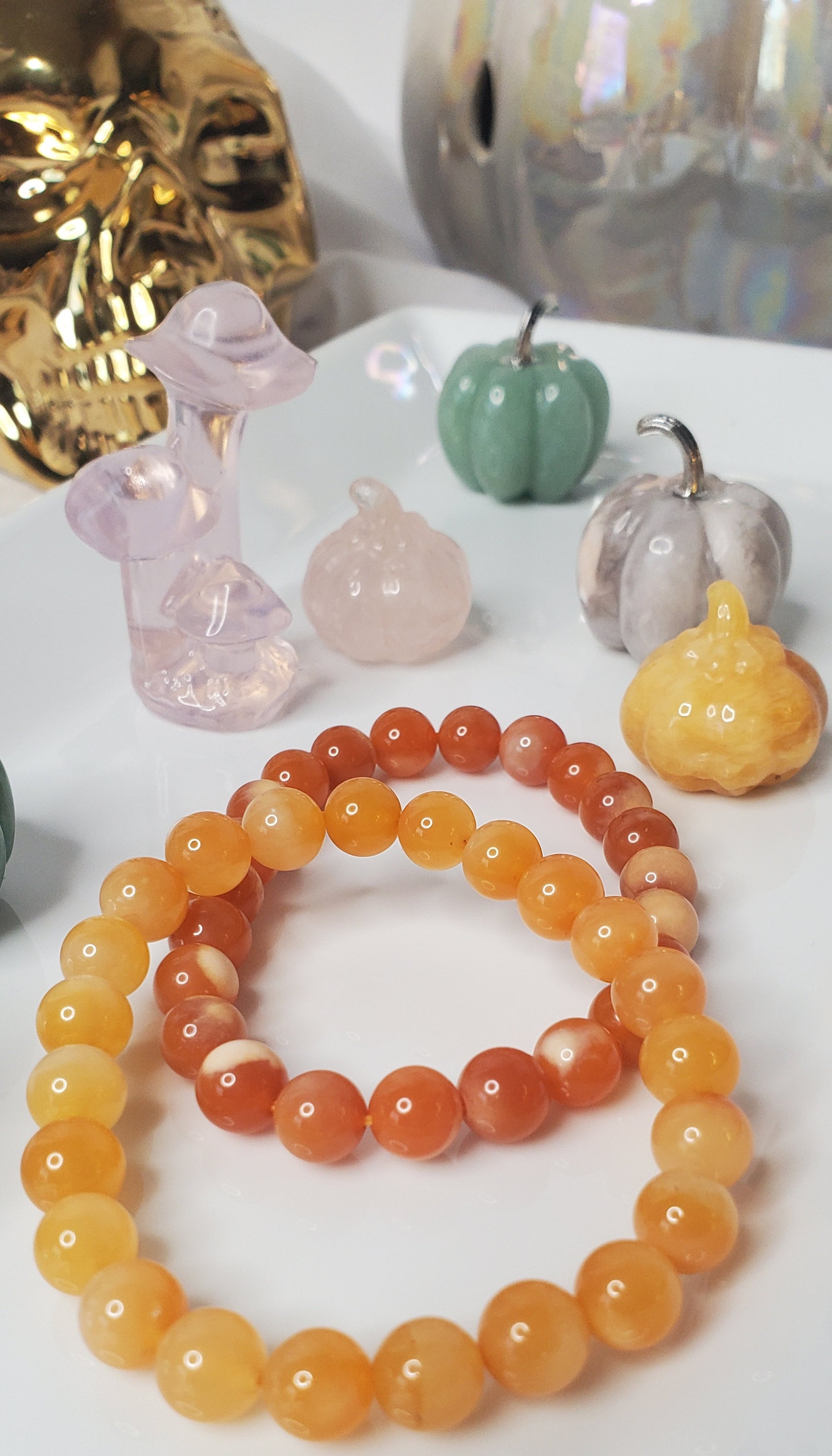 High Grade Orange Jade Rare Crystal Jewelry Bracelet 8MM - Etsy