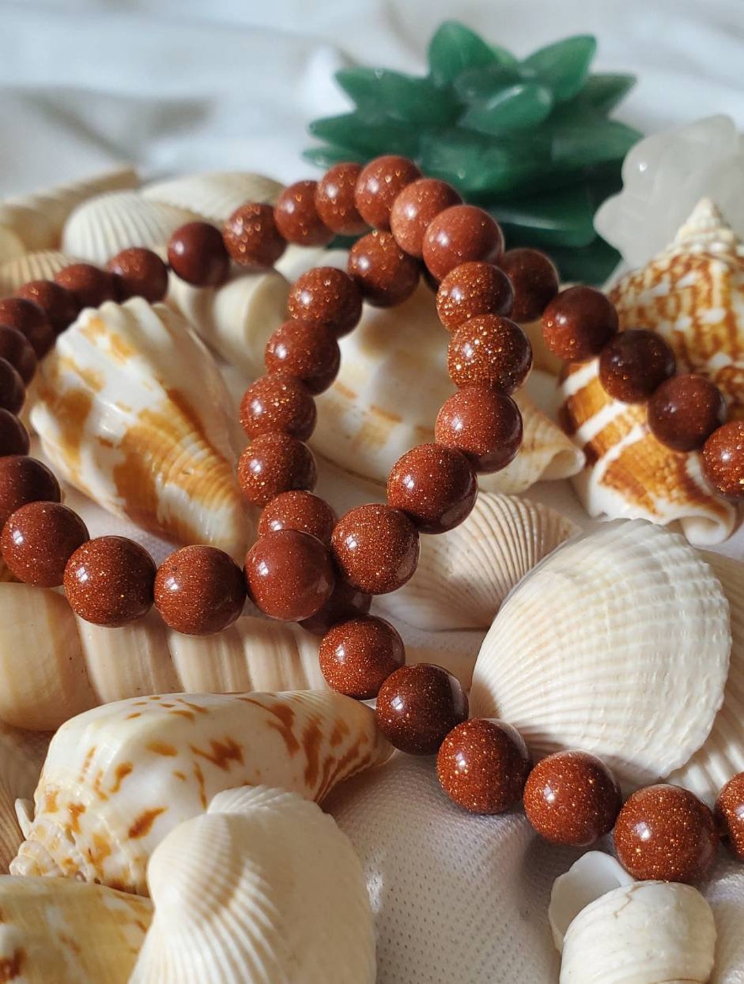 Gold Sandstone 8MM Crystal Stone Jewelry Bracelet. Gemstone Bead ...