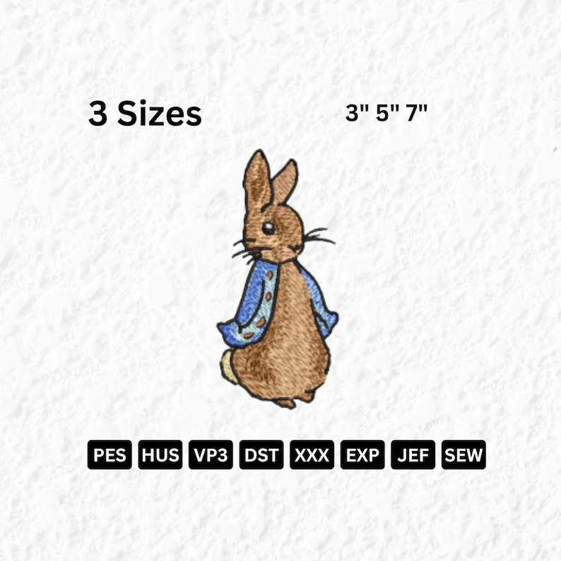 Peter Rabbit Embroidery File | Beatrix Potter Rabbit Embroidery File ...