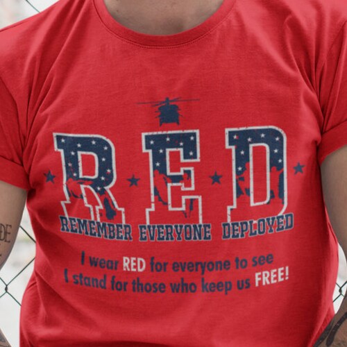 RED Friday Shirt We Wear RED to Remember Everyone Deployed - Etsy