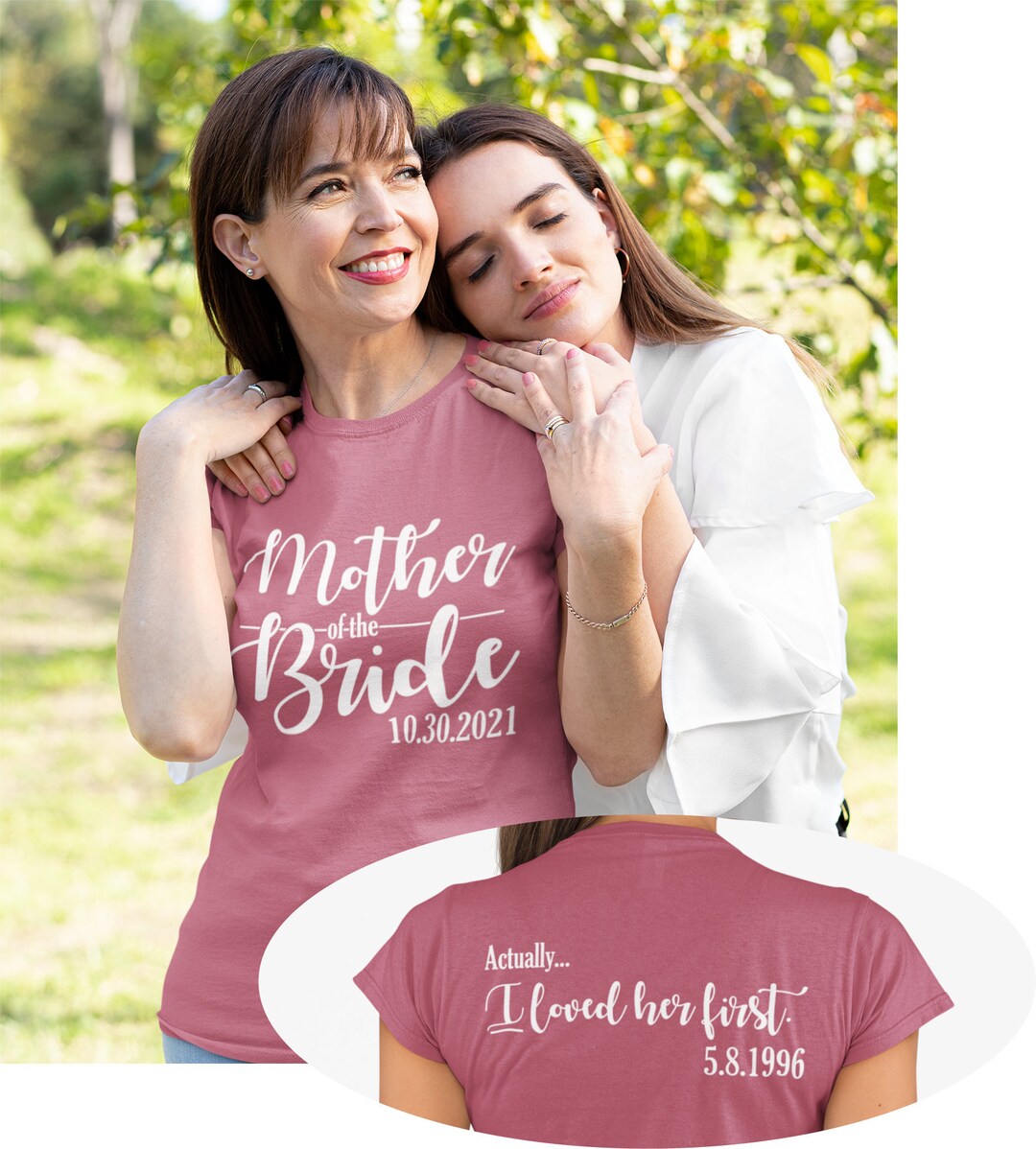 Custom Mother of the Bride T-shirt SVG Design - Wedding Keepsake ...