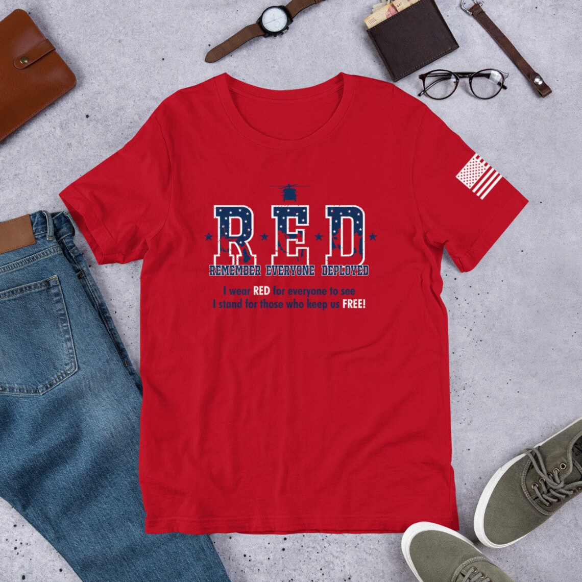 RED Friday Military Deployment Shirt, USA Flag, Support Our Troops - Etsy