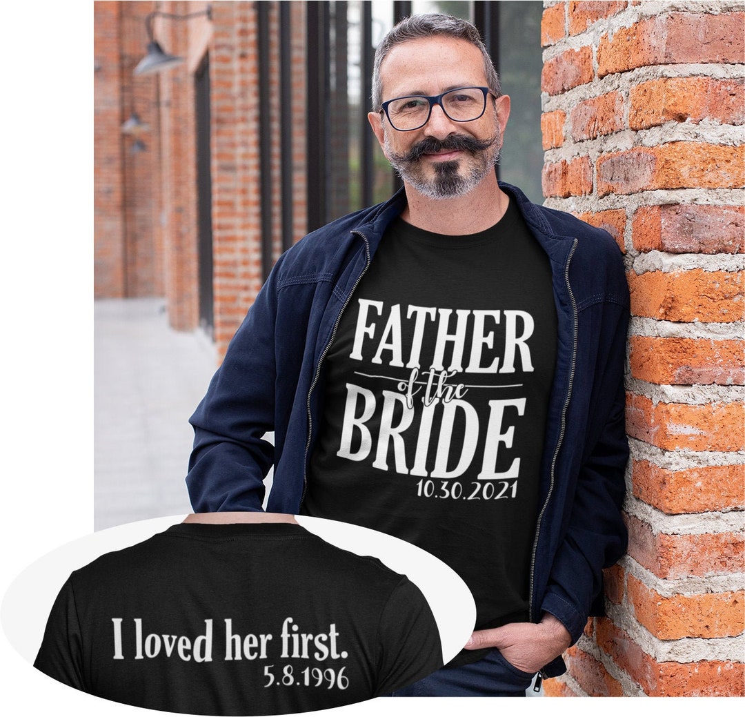 Custom Father of Bride T-shirt SVG – Personalized Wedding Keepsake ...