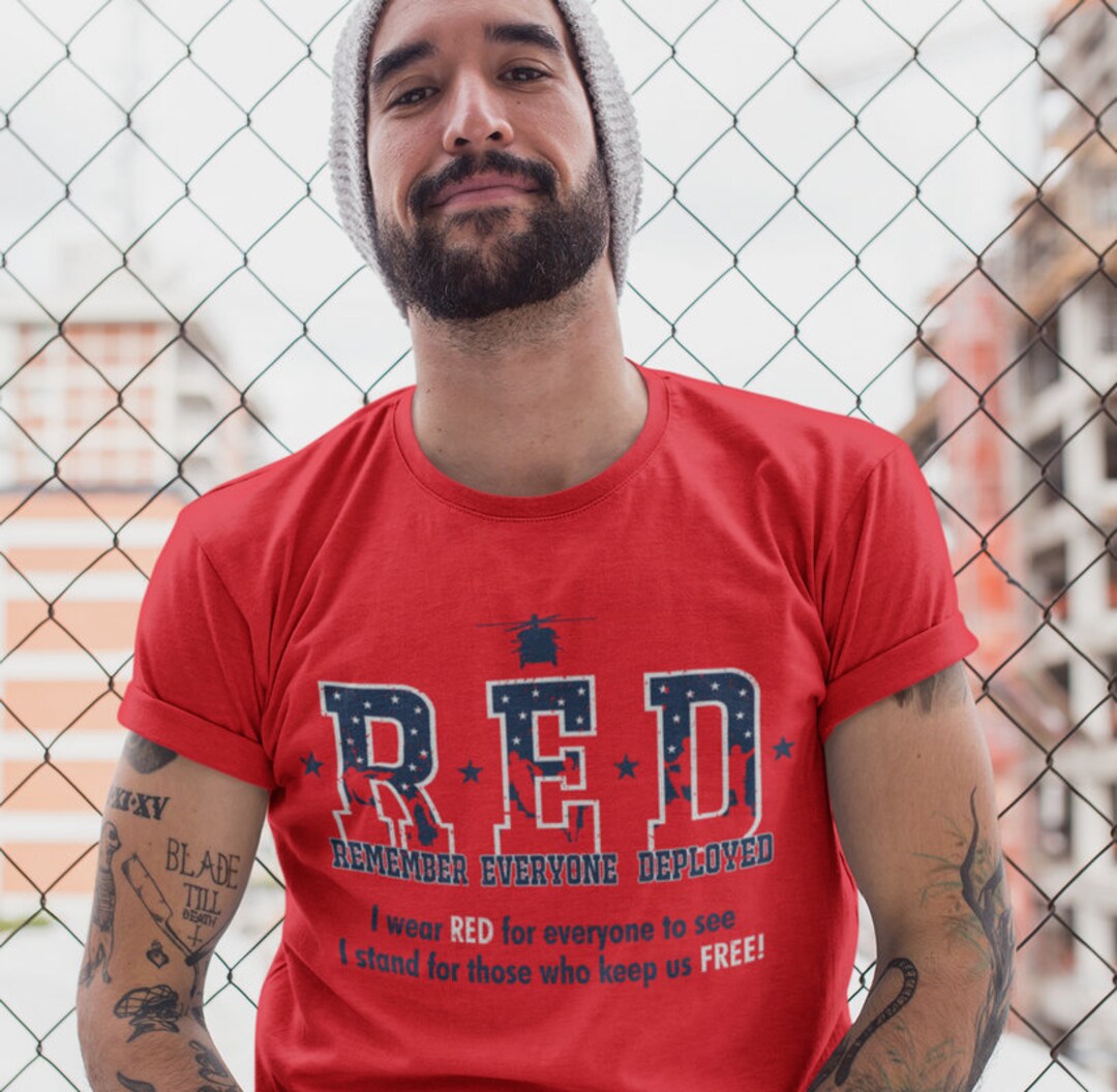 RED Friday Shirt, We Wear RED to Remember Everyone Deployed, Freedom ...