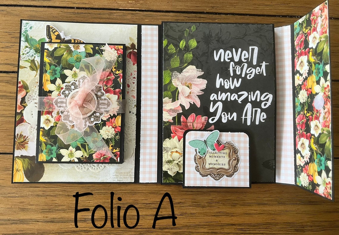 Handmade Cardstock Folio Scrapbook Album, Choose 1, 6x8, Great Gift ...