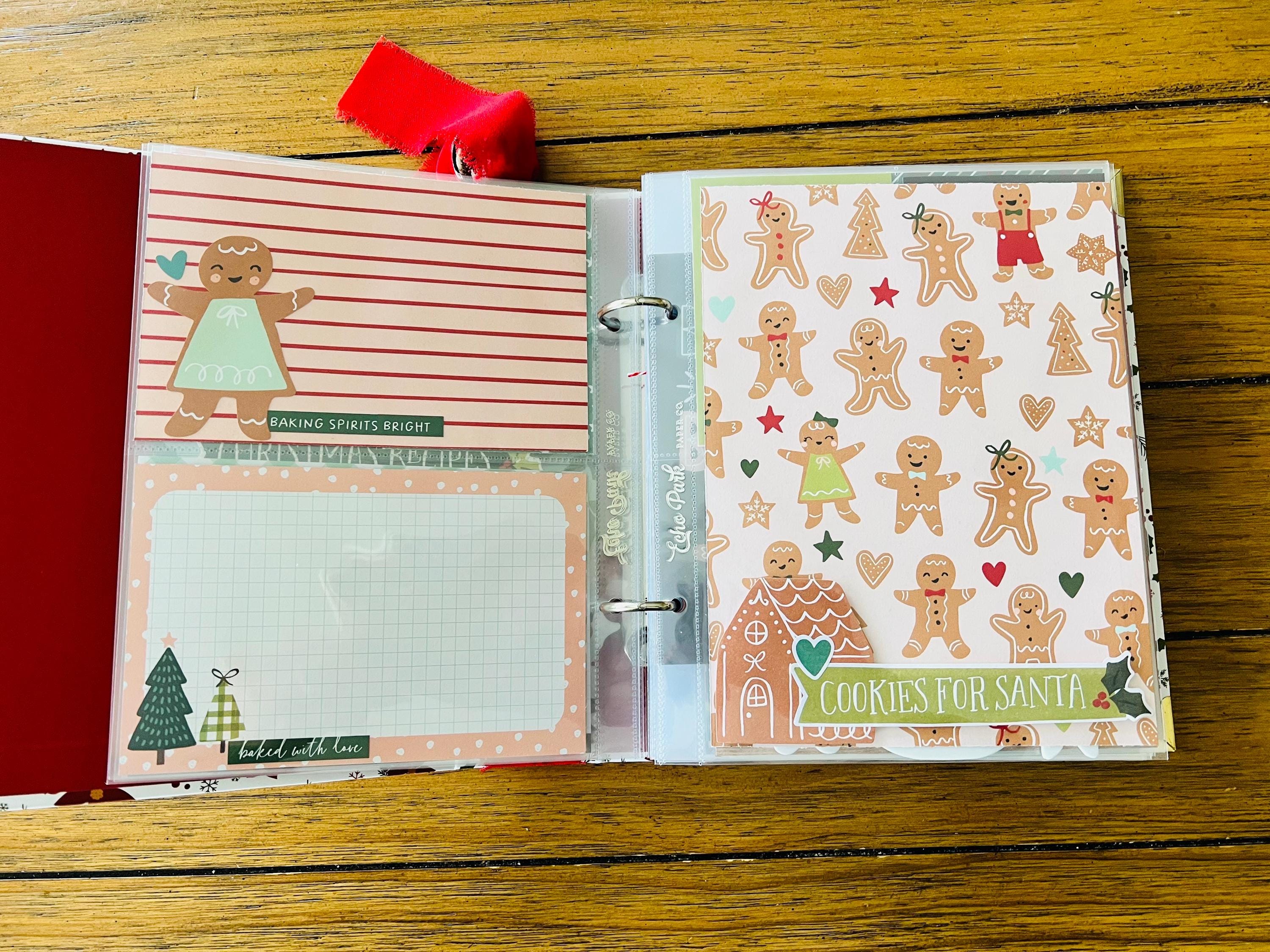 Christmas Scrapbook Recipe Album, 6x8, Christmas Memories, Holiday ...