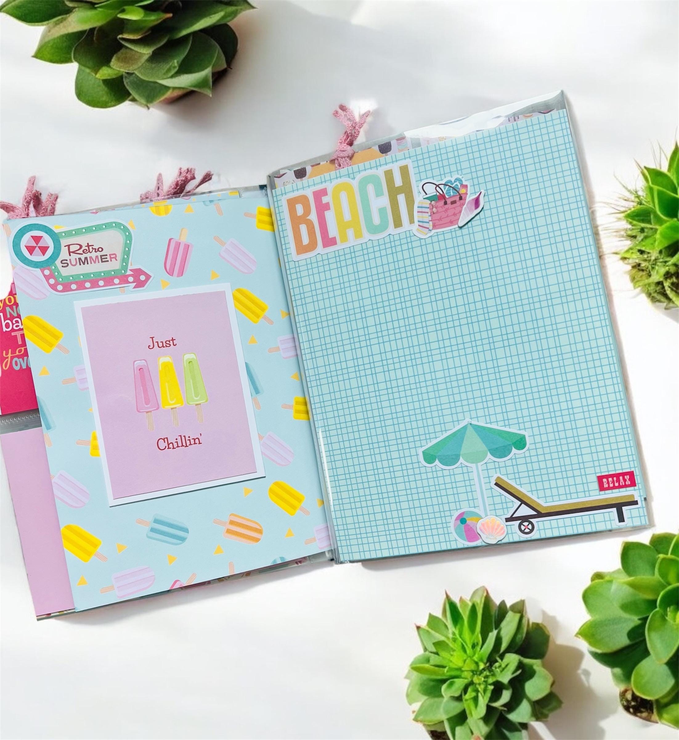 Handmade Summer Scrapbook Album: Retro Beach Vacation Memory Book - Etsy