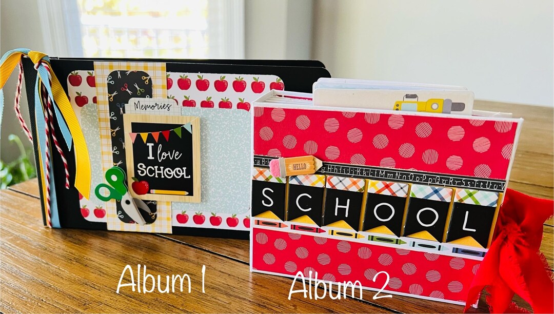 Handmade Scrapbook Album, School Scrapbook, Teacher, Back to School ...