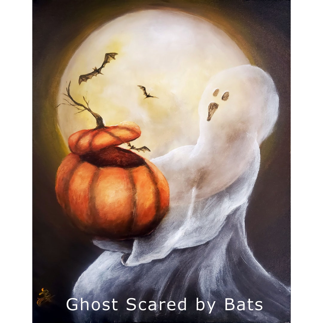 Ghost Scared by Bats - DIY Paint Kit - Etsy