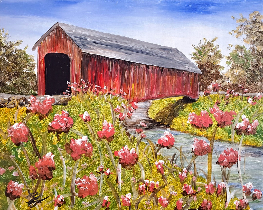 Rustic Covered Bridge - DIY Paint Kit - Etsy