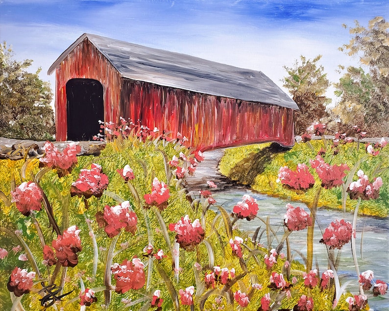 Rustic Covered Bridge - DIY Paint Kit - Etsy